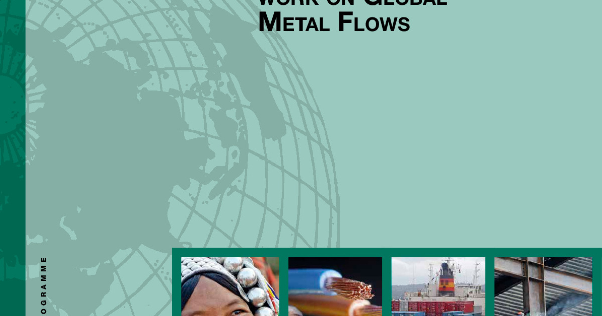 E-Book: International Resource Panel Work on Global Metal Flows ...